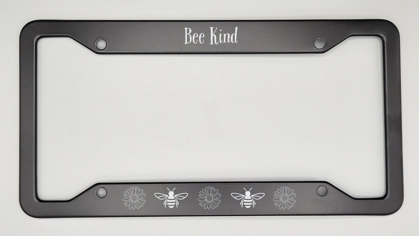 Bee Kind - Metal License Plate Frame – Bigfoot Bigheart Studio