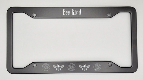 Bee Kind - Metal License Plate Frame – Bigfoot Bigheart Studio