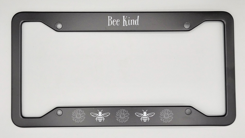 Bee Kind - Metal License Plate Frame – Bigfoot Bigheart Studio