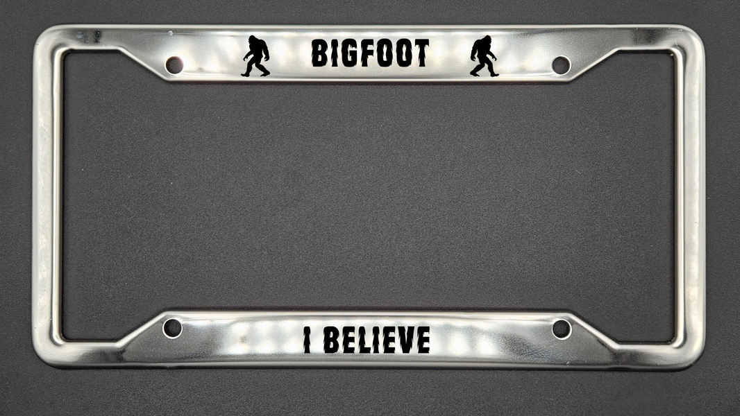 Metal License Plate Frames – Bigfoot Bigheart Studio